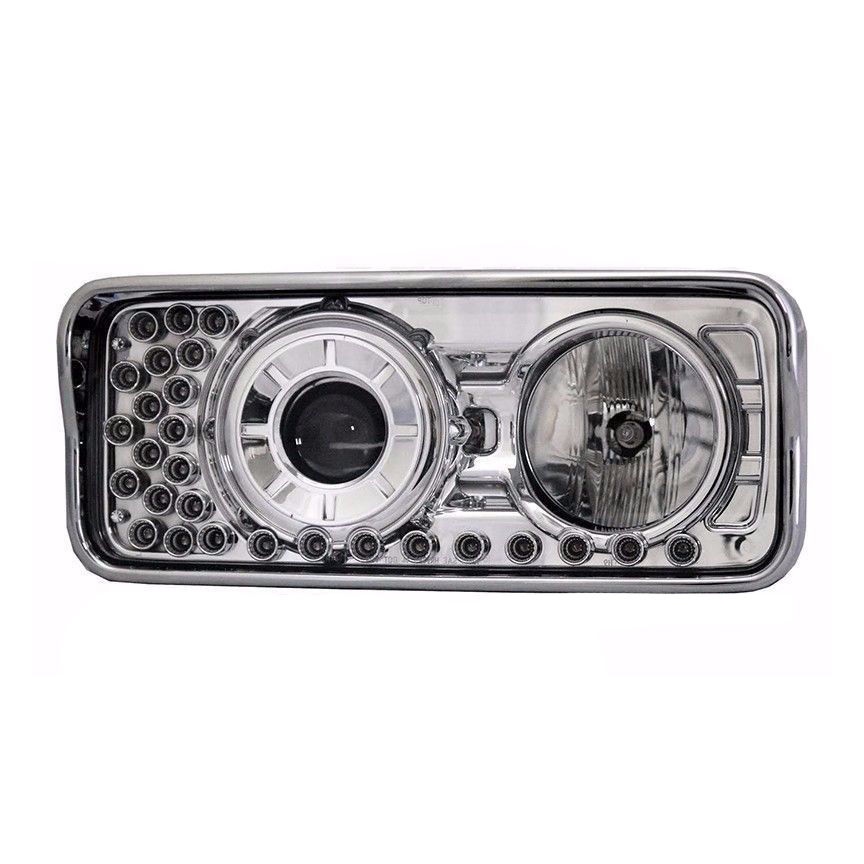 CHROME PROJECTOR HEADLIGHT FREIGHTLINER CLASSIC, CLASSIC XL, Driver ...
