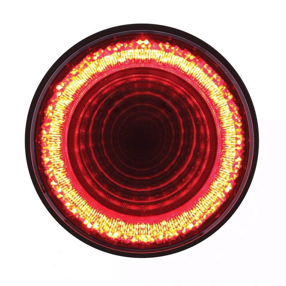 24 LED 4" "Mirage" Stop Turn Tail Light - Red LED with Clear Lens ...