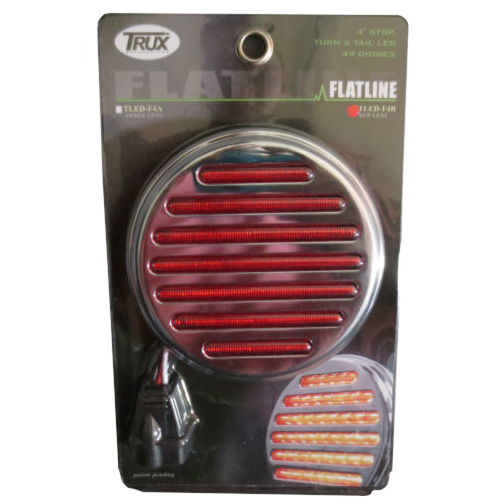 4" Flatline Red LED 49 Diodes (S/T/T) PAIR - UATPARTS