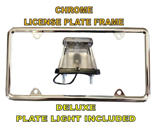 License Plate Chrome Frame & Deluxe License Plate Light - UATPARTS