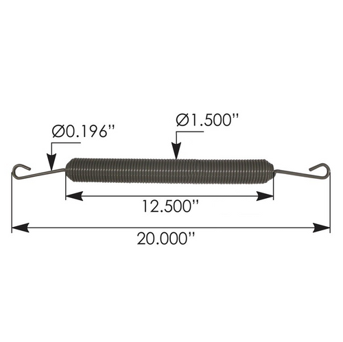 Hood Spring - Peterbilt w/Tilt Assist Hood (GRAY) - UATPARTS
