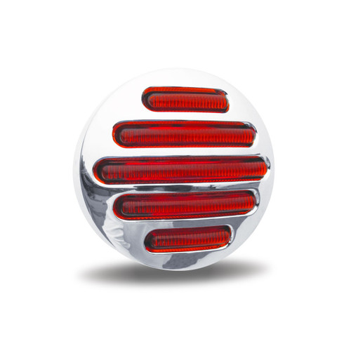 Flatline 2.5" Round LED (14 LED) Red LED with Red Lens - UATPARTS