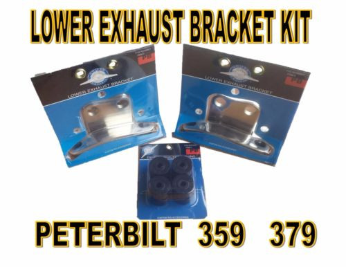 Peterbilt Stainless Steel Lower Exhaust Bracket (KIT) - Peterbilt 359/ ...