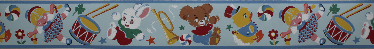 Trimz Vintage Wallpaper Border Playtime - Rosie's Vintage Wallpaper