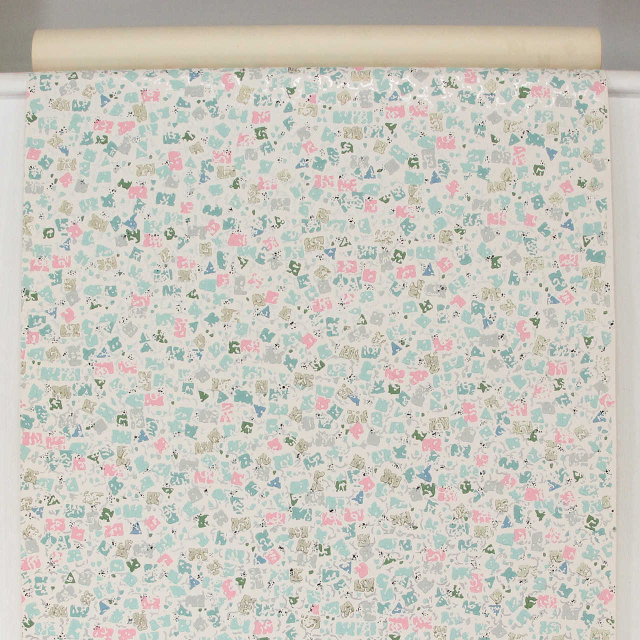 1950s Vintage Wallpaper Pink Blue Confetti - Rosie's Vintage Wallpaper