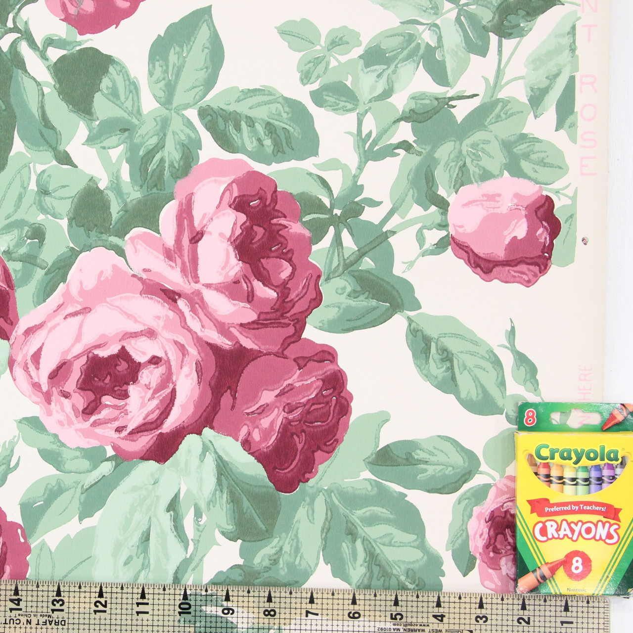 1940s Vintage Wallpaper Pink Rose Bouquets - Rosie's Vintage Wallpaper
