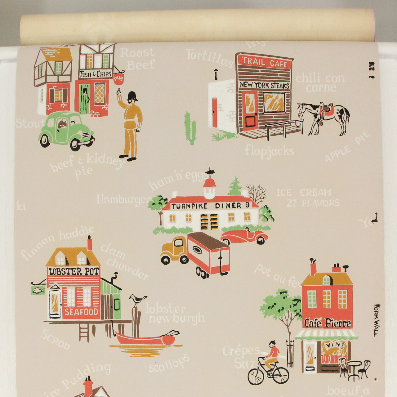 1940s Vintage Wallpaper Pub Cafe Diner - Rosie's Vintage Wallpaper