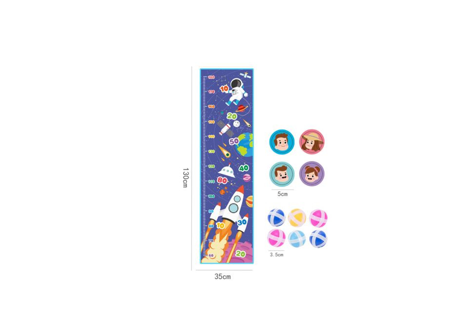 ROCKET Growth Chart Kids Height Chart Wall Ruler Removable Measure ...