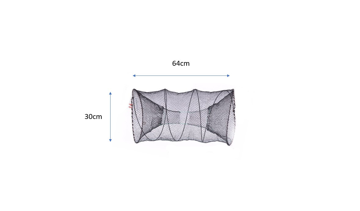 64x30cm 2 Holes Collapsible Fishing Trap Crab Cage Net Trap Pot - Hello ...