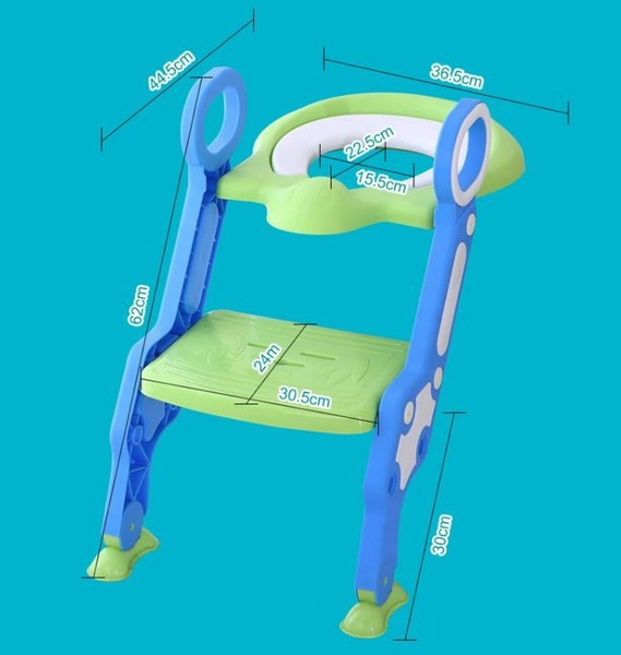 GREEN Kids Toilet Training Seat With Safety Stair Children Potty ...