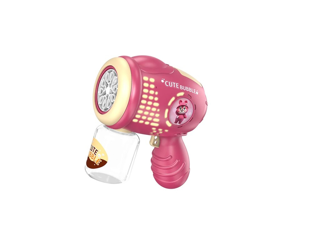 Pink 10 Holes Automatic Bubble Gun Blower Bubble Machine Gun Bubble ...