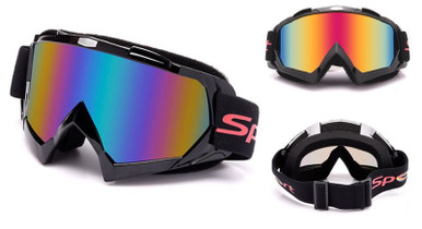 BLACK FRAME Rainbow Tint Goggle Ski snowboard bike mask - Hello Easy ...