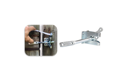 Gate Latch Self-Aligning Self-Locking Door Latch Hasp Stapler Gate Lock ...
