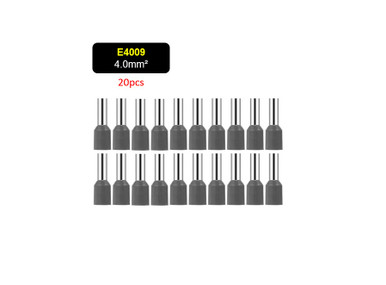 20pc E4009 4mm2 Ferrule Crimp Terminal Electrical Wire Connector ...