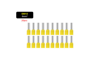 20pc E6012 6mm2 Ferrule Crimp Terminal Electrical Wire Connector ...