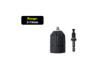 Keyless Hex 13mm Drill Head Attachment Adapter Chuck Shank Extension ...