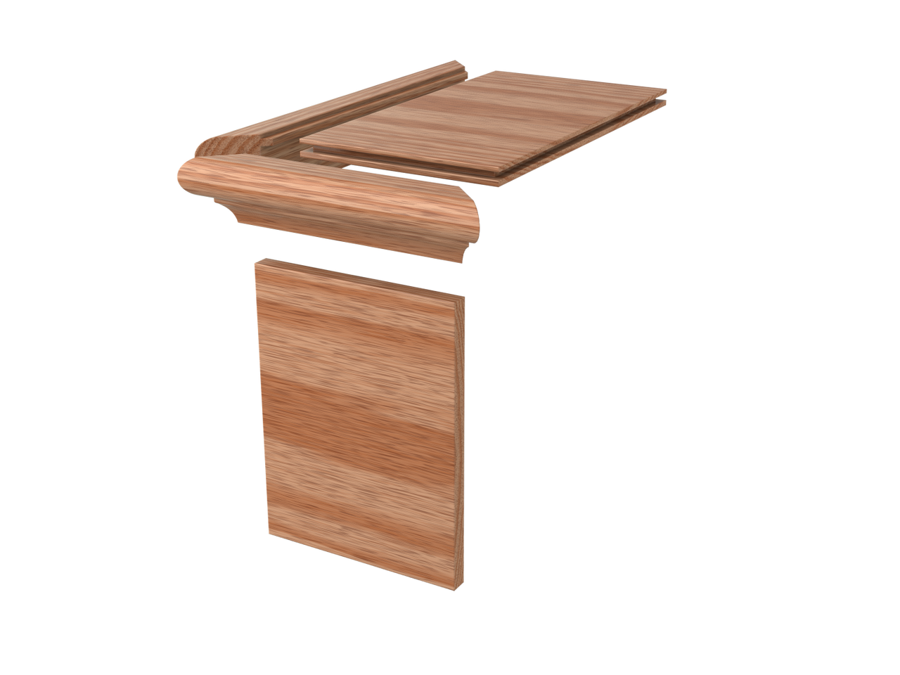 LJ-8079 Red Oak False Tread and Riser Kit