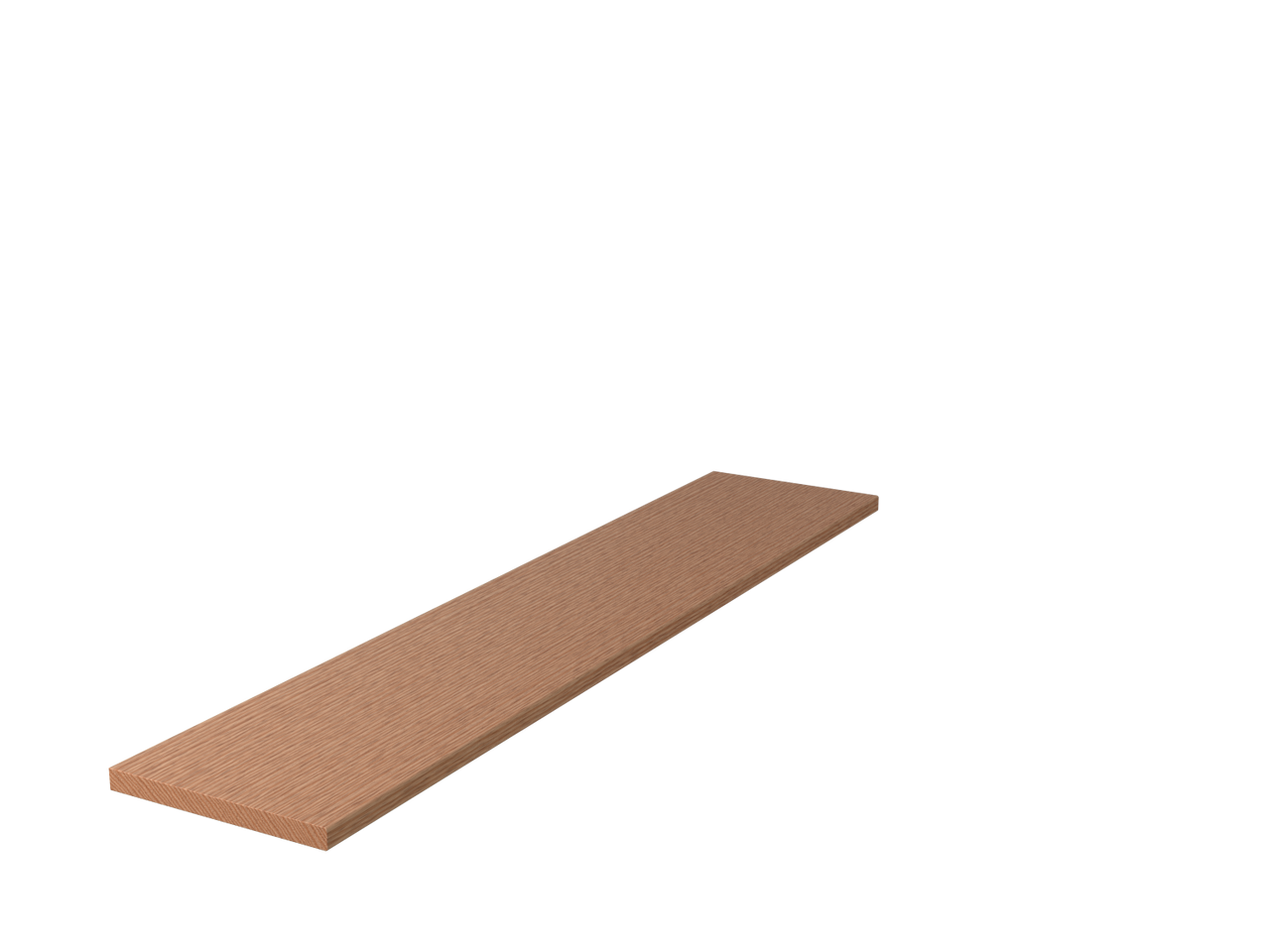 887011 Red Oak Plain Square Nose Tread 54"