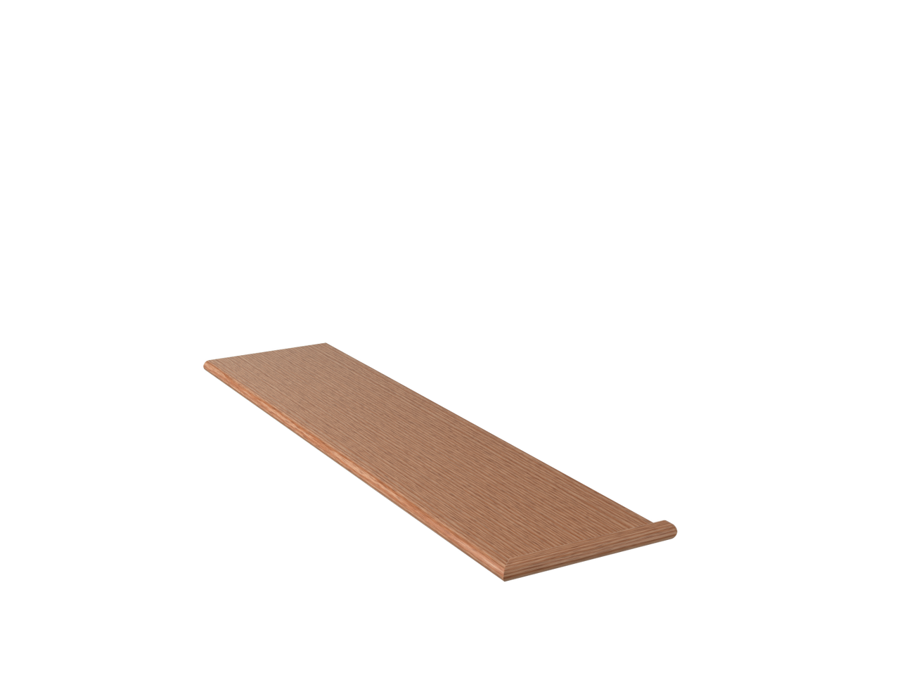 M1160 Red Oak Miter Return Reversible Tread with 45 Degree Miter 60"