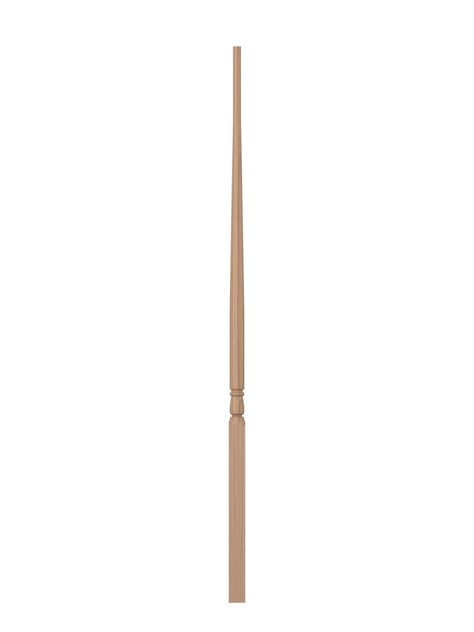 LJ-5015 Unfinished Poplar Colonial Taper Top Wood Baluster 42"