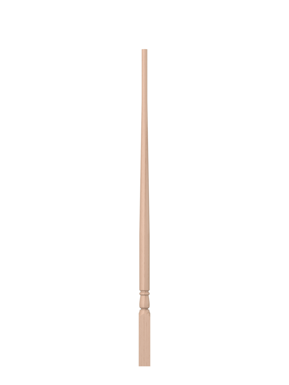 LJ-5015 Unfinished Maple Colonial Taper Top Wood Baluster 34"