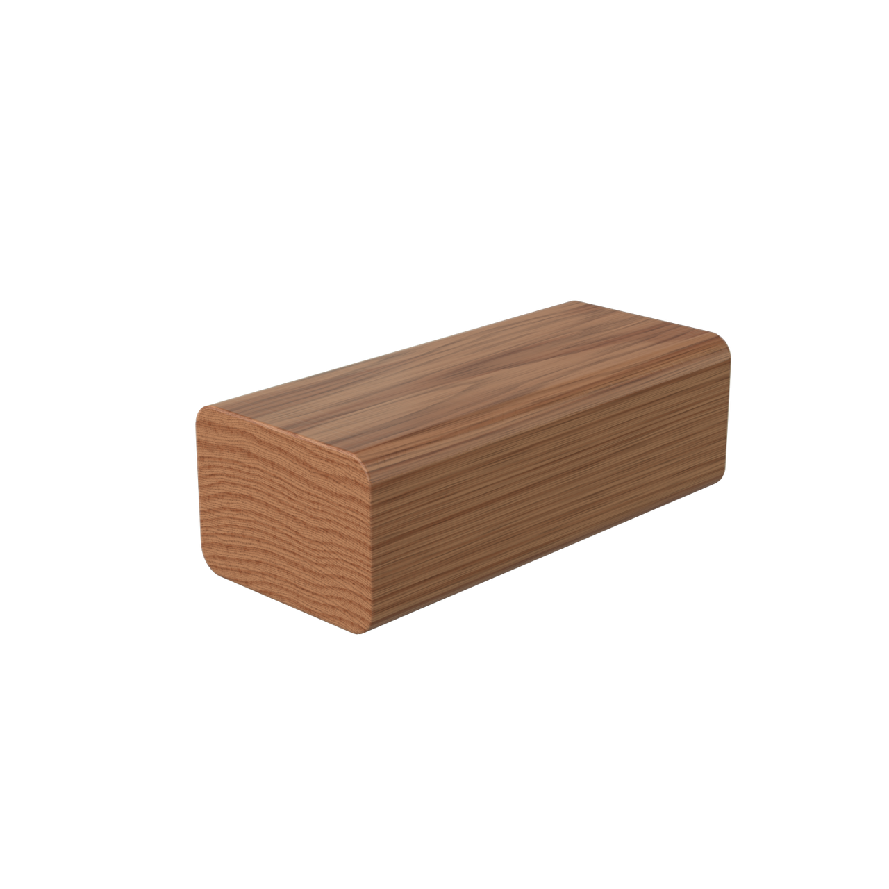 LJAN-6102FJ1 Unfinished White Oak Non Plowed Solid Cap Handrail 16'