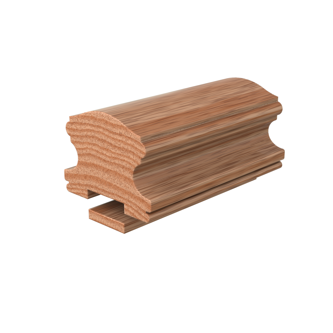 LJAN-6400PFJ1/07 Unfinished Red Oak Plowed 1 3/4 in. Solid Cap Handrail ...