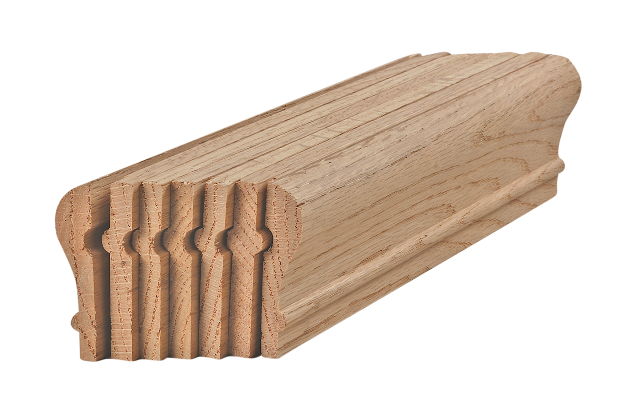 S-N6210B Unfinished White Oak Bending Rail 12'