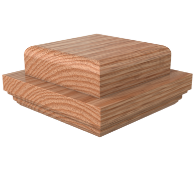 LJ-C4091 Unfinished Red Oak Box Newel Cap
