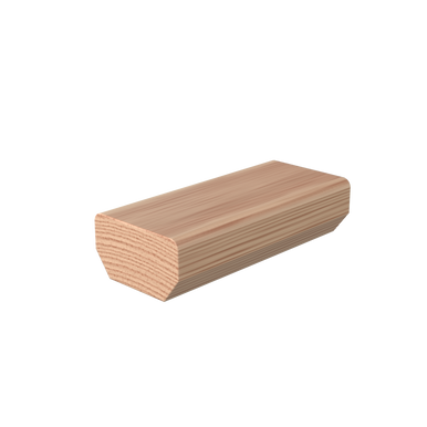 S-6002 Unfinished Hemlock Non Plowed Handrail 10'