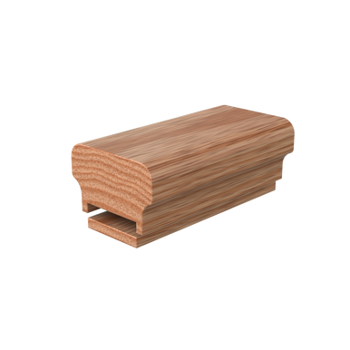 S-6003P.8 Unfinished Red Oak Plowed 1 5/8 in. Handrail 16' with Fillet