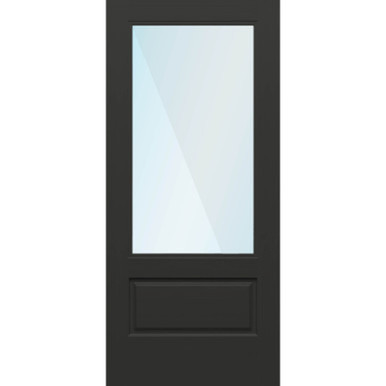 Nova 90 Direct Glazed 3/4-Lite Translucent Privacy Glass / Black Onyx ...
