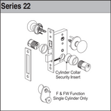 Marks USA Ornamental Iron Mortise Lockset 22AC