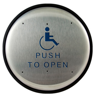 Bea 10PBR1 6" Handicap Push To Open Round Push Plate