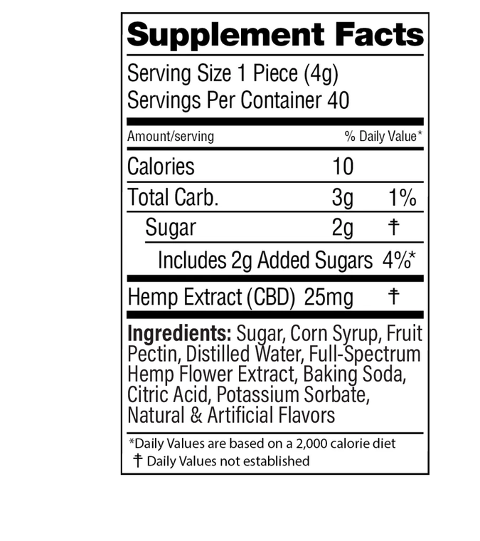 Full Spectrum CBD Gummies 25mg | Happy Place Hemp