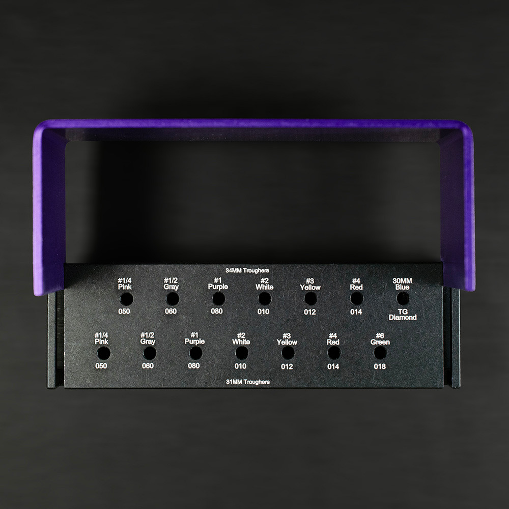 Set (14) Munce Discovery Burs and Bur Block