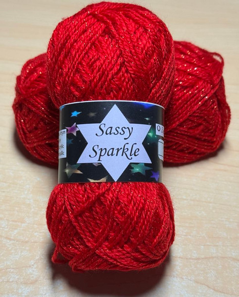 Sassy Sparkle-Bright Red - Yarns For All