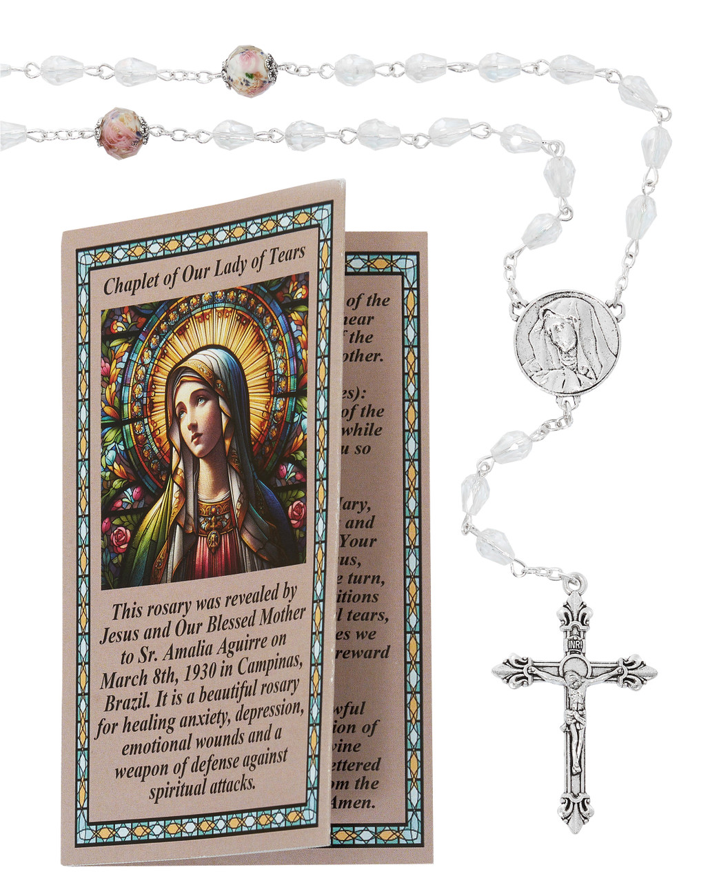 (CH141) O.L OF TEARS CHAPLET WITH BOOK - McVan