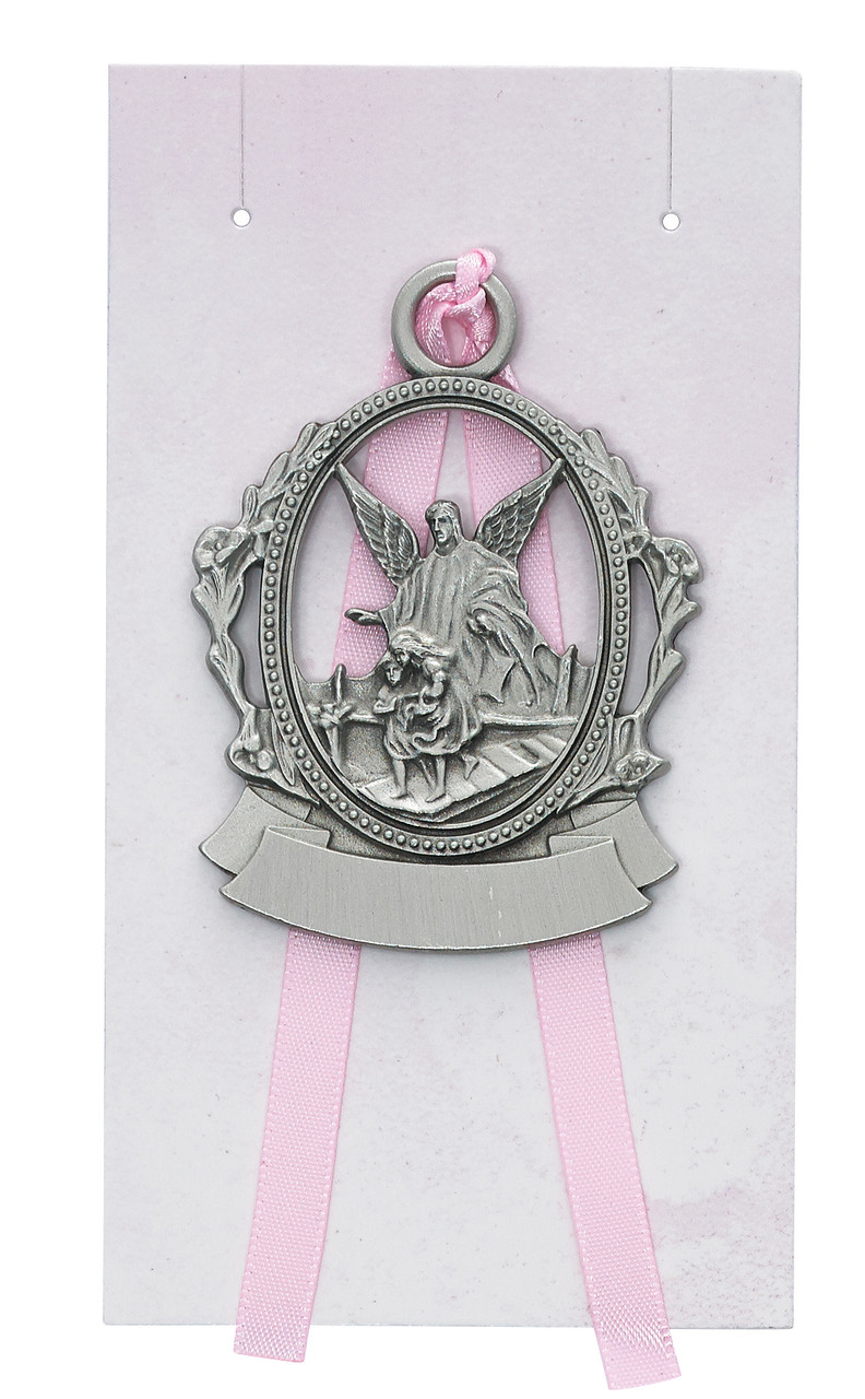 (PW15-P) ENGRAVABLE PEWTER CRIB MEDAL - McVan