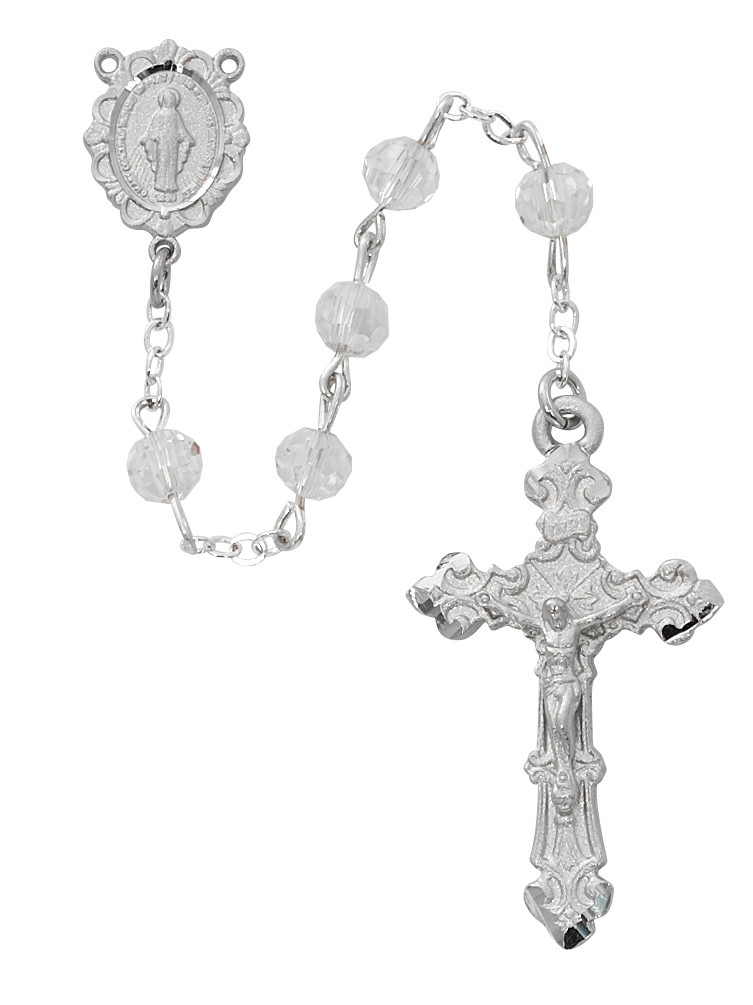(R888F) 6MM RF CRYSTAL AB ROSARY - McVan
