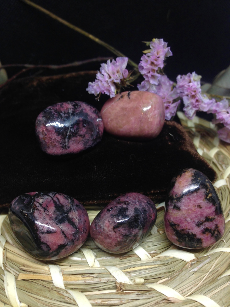 A-Grade Rhodonite Tumbled Stones