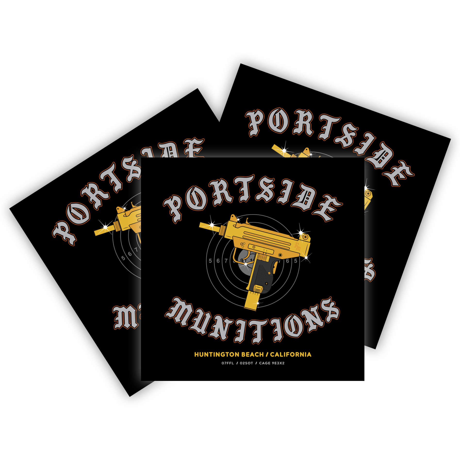 GOLD UZI STICKER PACK