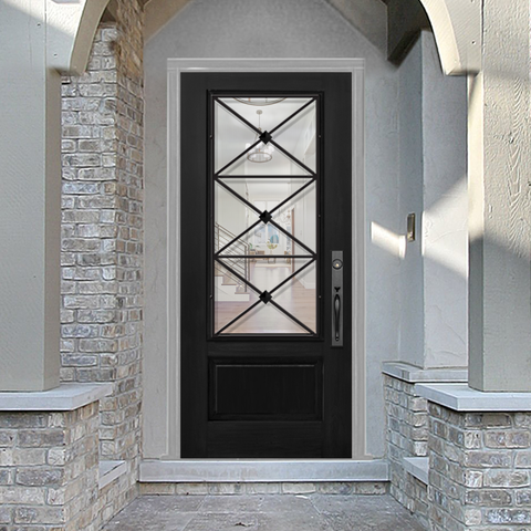 Value 2 Panel 1 Lite Craftsman Fiberglass Door | Knockety Front Doors