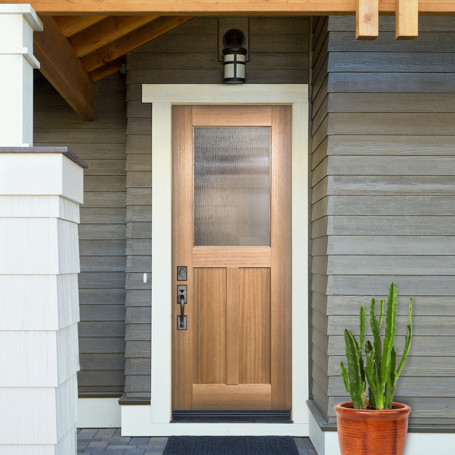 Timber Wolf Antique Finish Sample | Knockety Front Doors