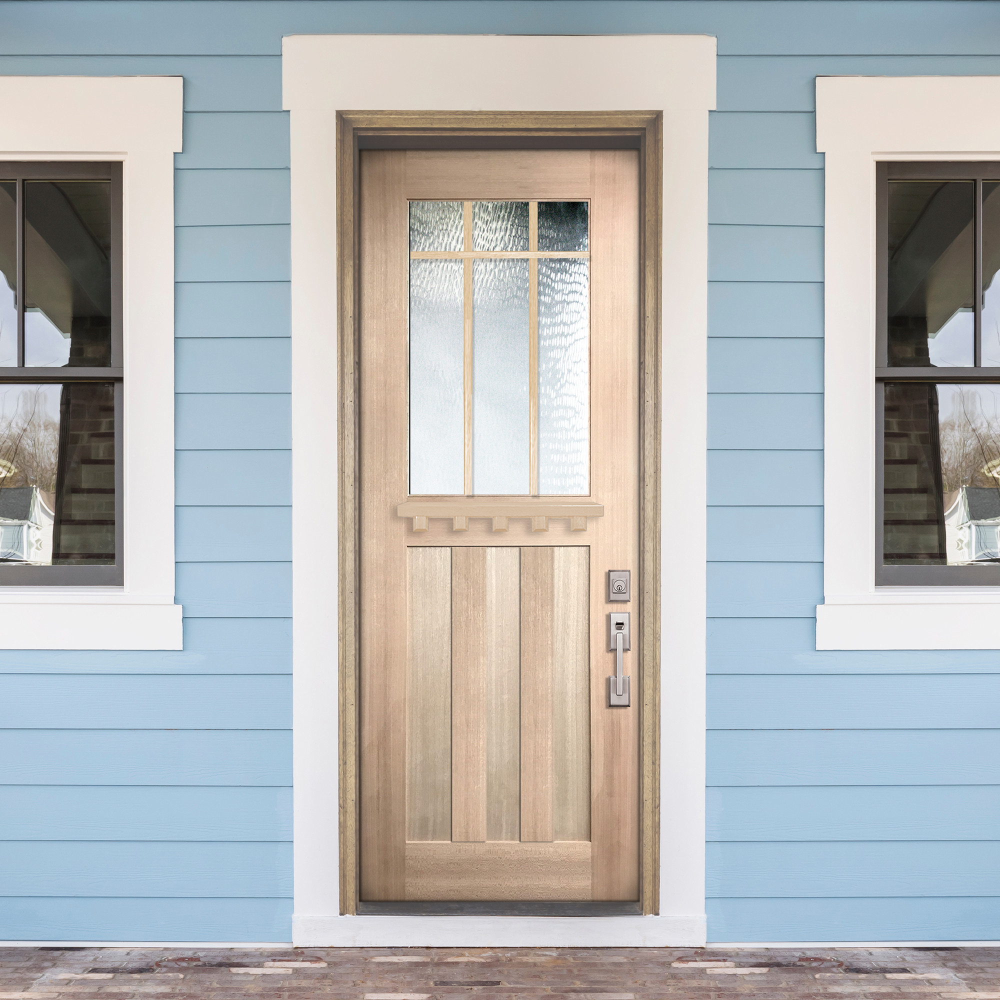 Slate Grey Distressed Finish Sample | Knockety Front Doors