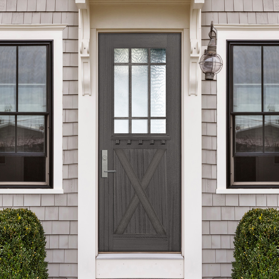 Slate Grey Antique Finish Sample | Knockety Front Doors