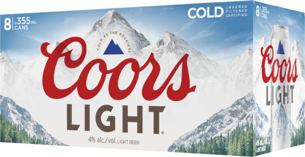 Coors Light 8 Pack Cans 355ml