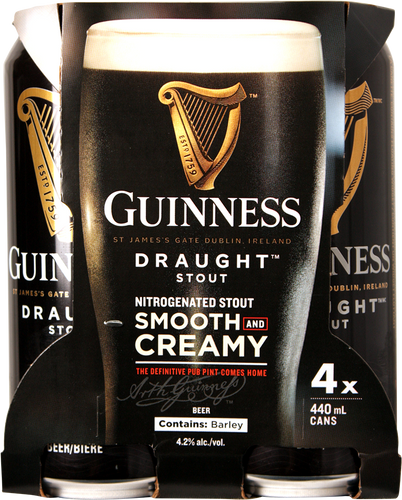 Guinness Pub Draught Can 4 Pack 440ml