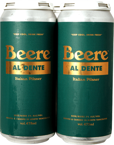 Beere Brewing Co. Al Dente Italian Pilsner 4 Pack 473ml