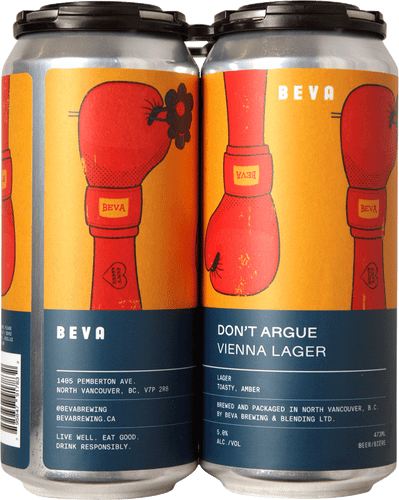 Beva Brewing Don't Argue! Vienna Lager 4 Pack 473ml